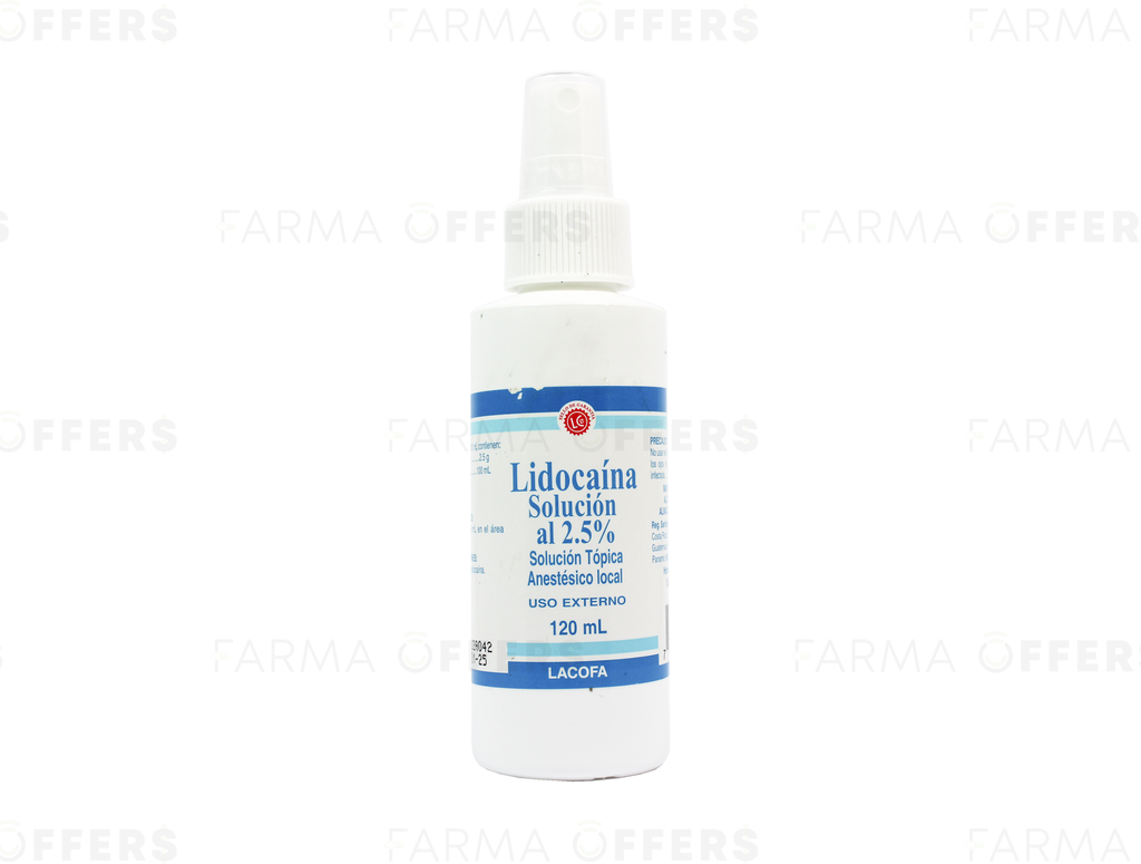 LIDOCAINA SPRAY 2.50% 120ML x 1 | Farmaoffers