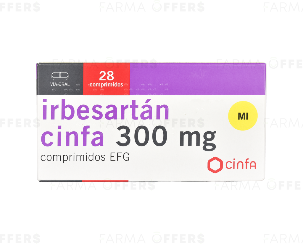IRBESARTAN TABL 300MG, 1 de 28 (CIN) | Farmaoffers