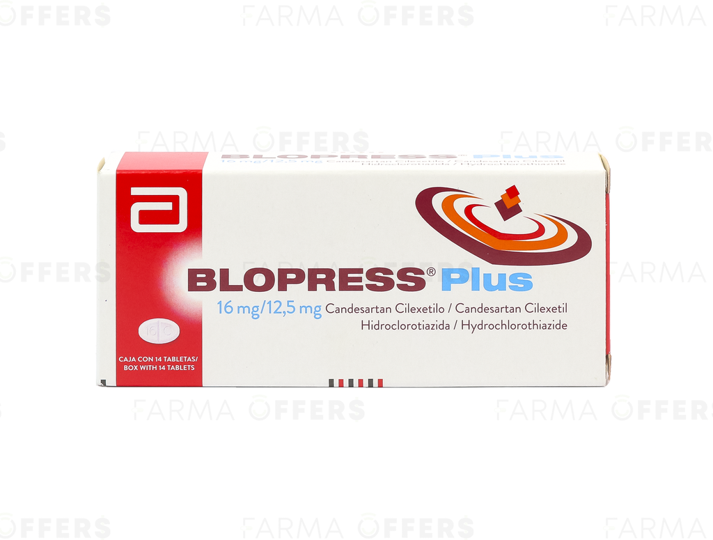BLOPRESS PLUS TABL 16MG/ 12.5MG, 1 de 14 | Farmaoffers