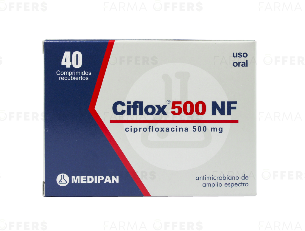 CIFLOX TABL RECUBIE 500MG, 1 de 40 | Farmaoffers