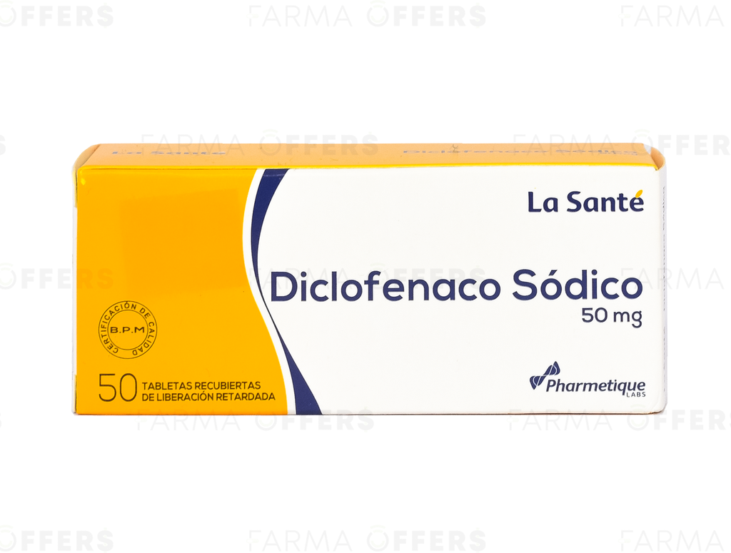 DICLOFENACO-LST TABL 50mg, 1 de 50 | Farmaoffers
