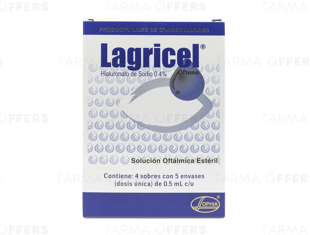 LAGRICEL OFTENO SOLN OFT UD 0.40% 0.5ML | Farmaoffers