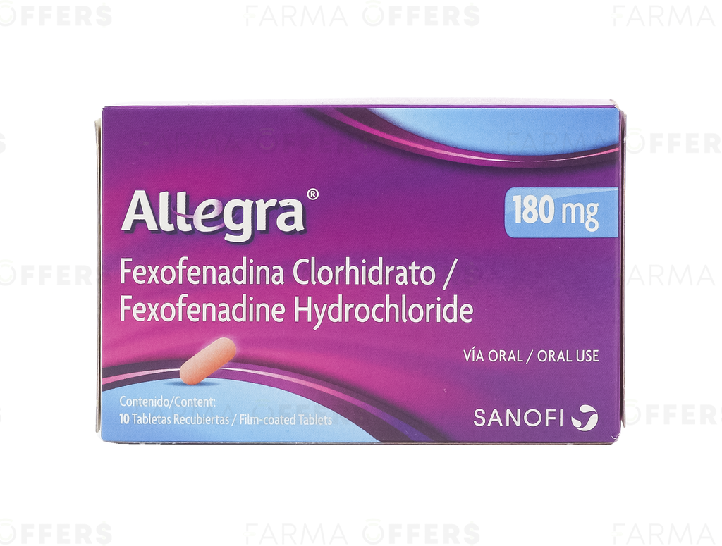 ALLEGRA 180MG, 1 de 10 CAPS | Farmaoffers