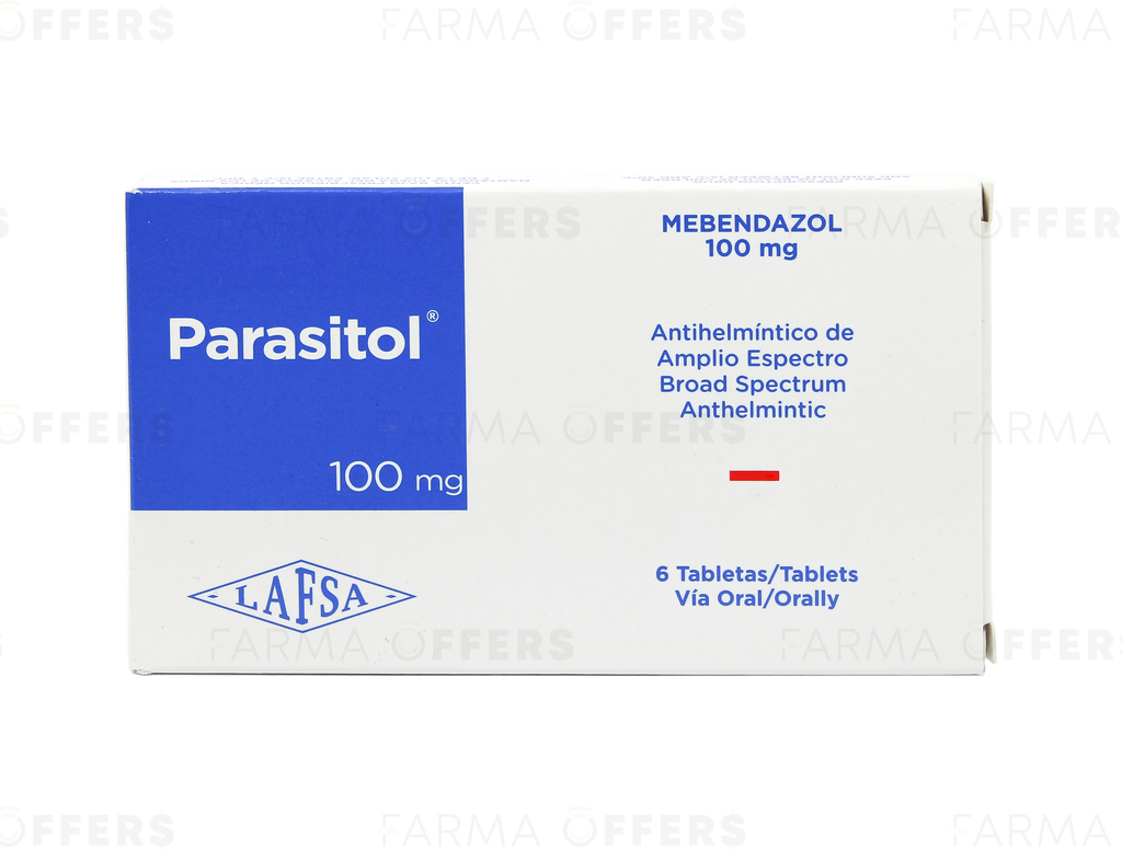 PARASITOL 100MG, 1 de 6 TAB | Farmaoffers