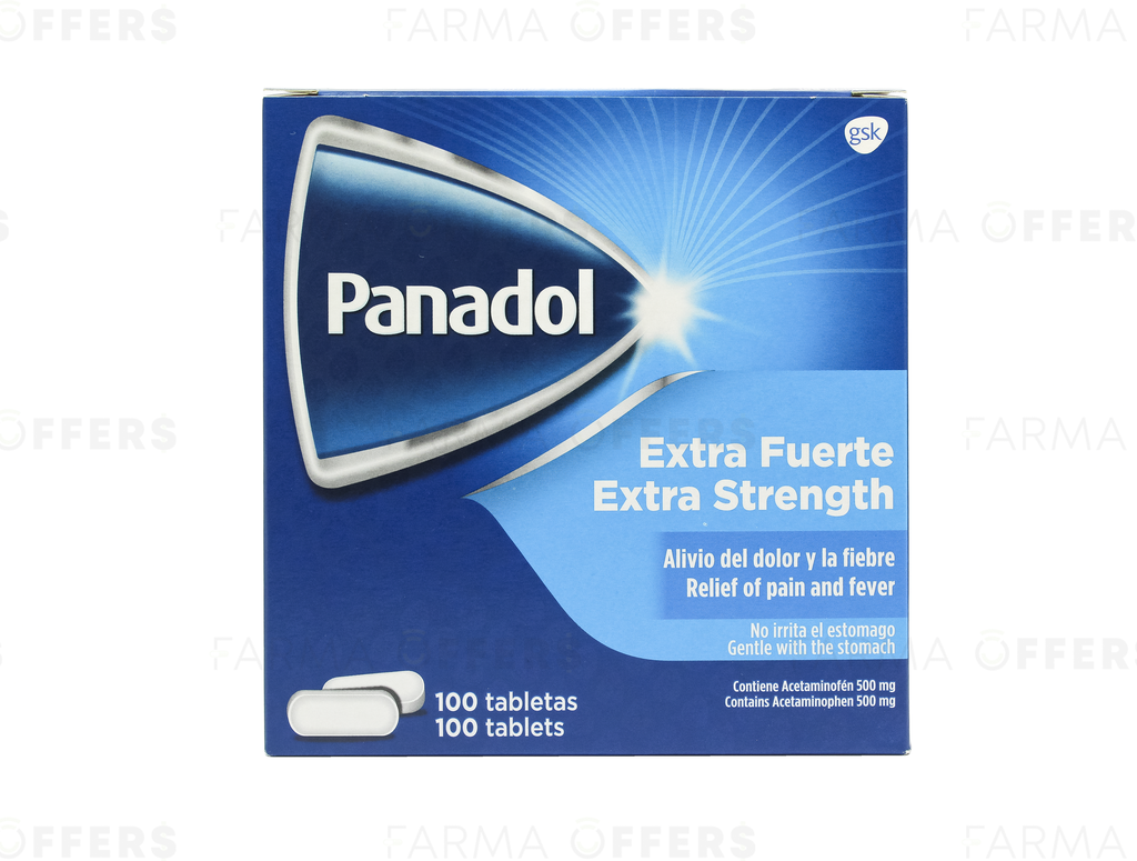 PANADOL EXT/FUERTE 500MG, 2 de 100 | Farmaoffers