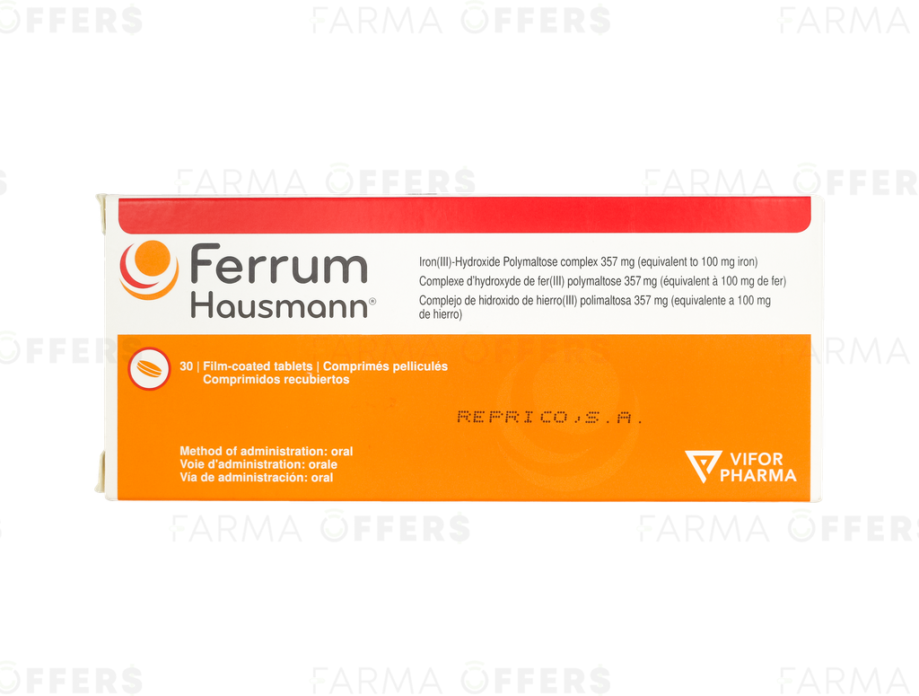 FERRUM HAUSMANN TABL MAST 100MG, 1 de 30 | Farmaoffers