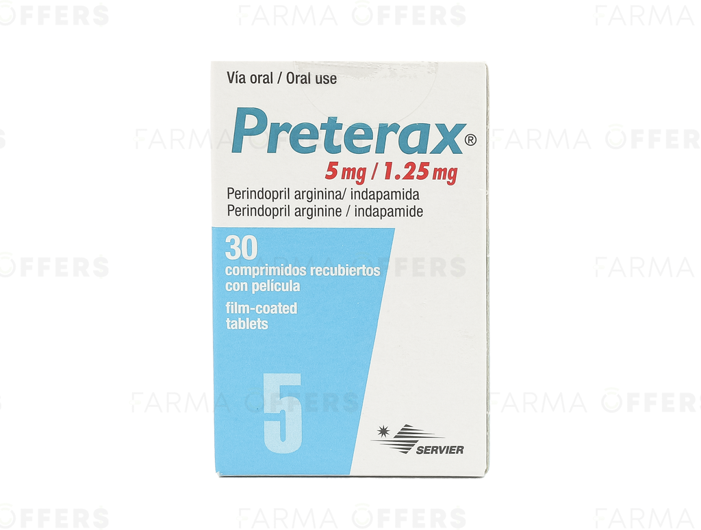 PRETERAX TABL 5MG/ 1.25MG x 30 | Farmaoffers