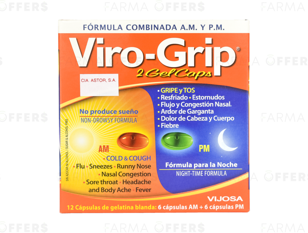 VIRO-GRIP GEL CAPS AM/PM PACK | Farmaoffers