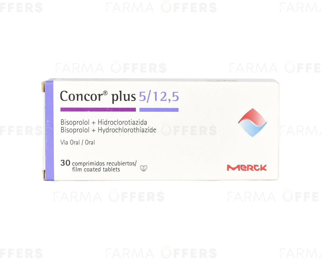 CONCOR PLUS TABL RECUBIE 5MG/12.5MG, 1 de 30 | Farmaoffers