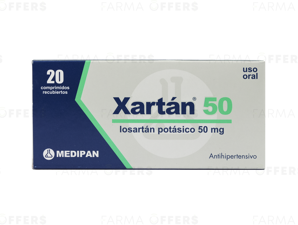 XARTAN TABL RECUBIE 50mg, 1 de 20 | Farmaoffers