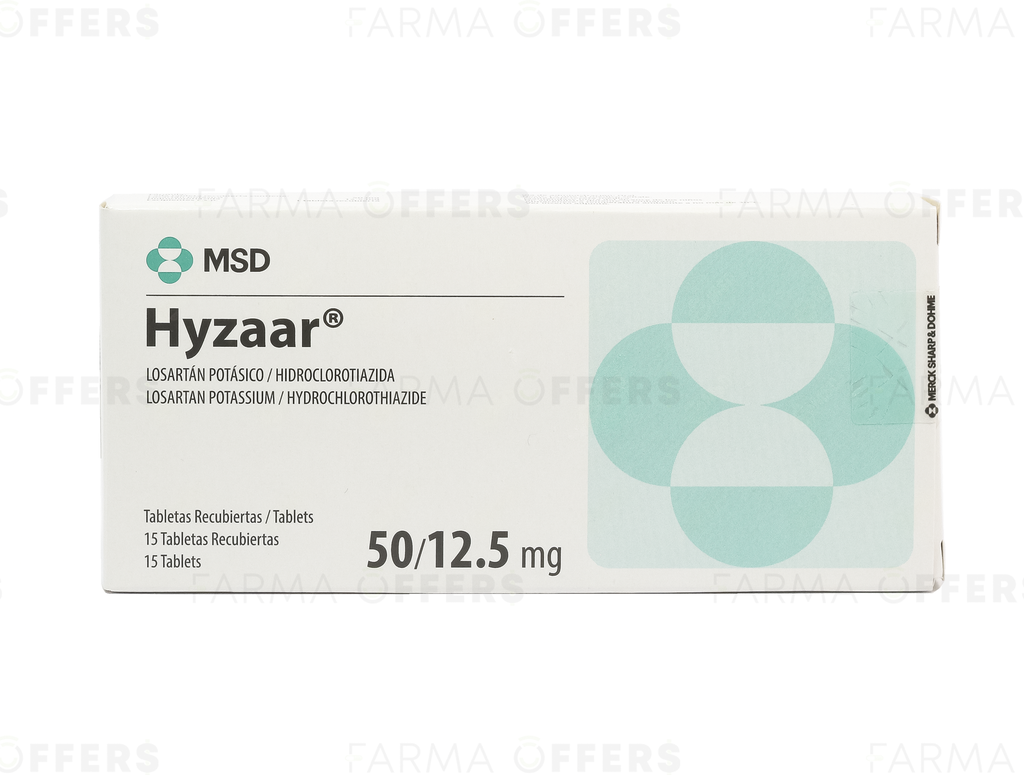 HYZAAR TABL 12.5MG/50, 1 de 15 | Farmaoffers