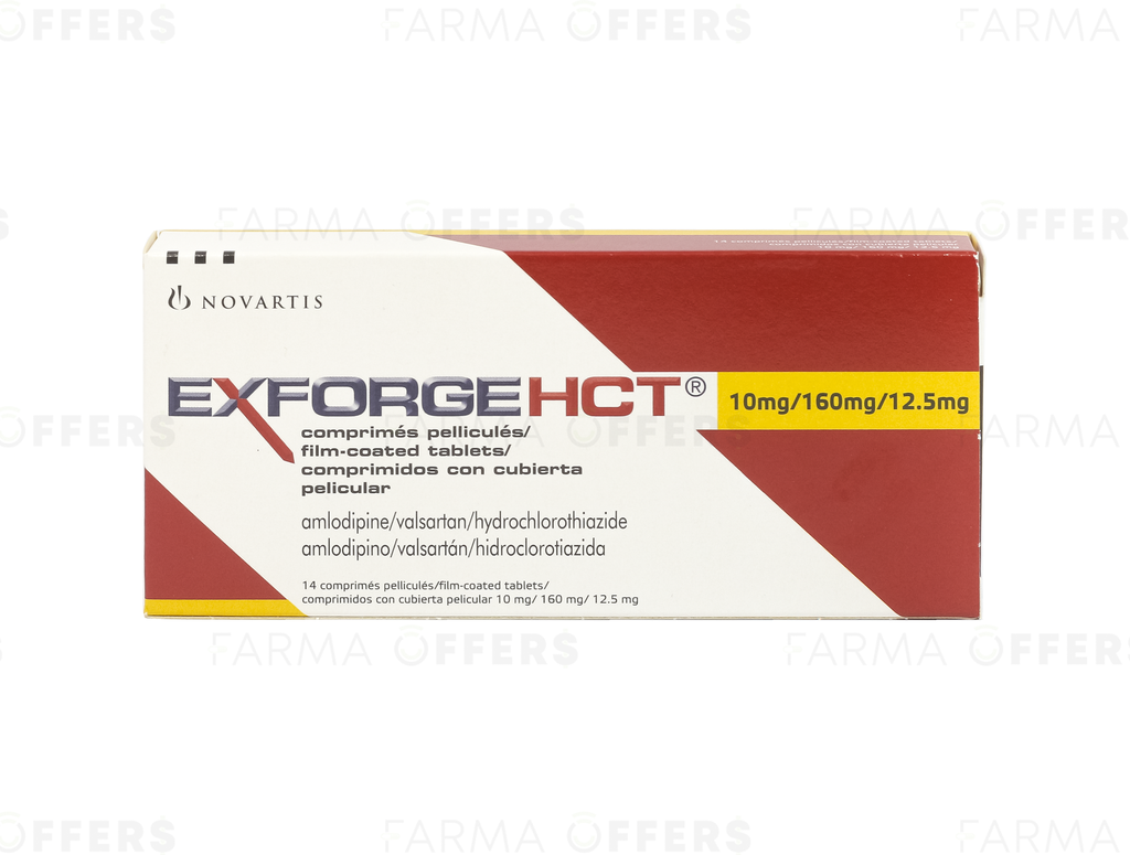 EXFORGE HCT TABL 10MG 160MG/12.5, 1 de 14 | Farmaoffers