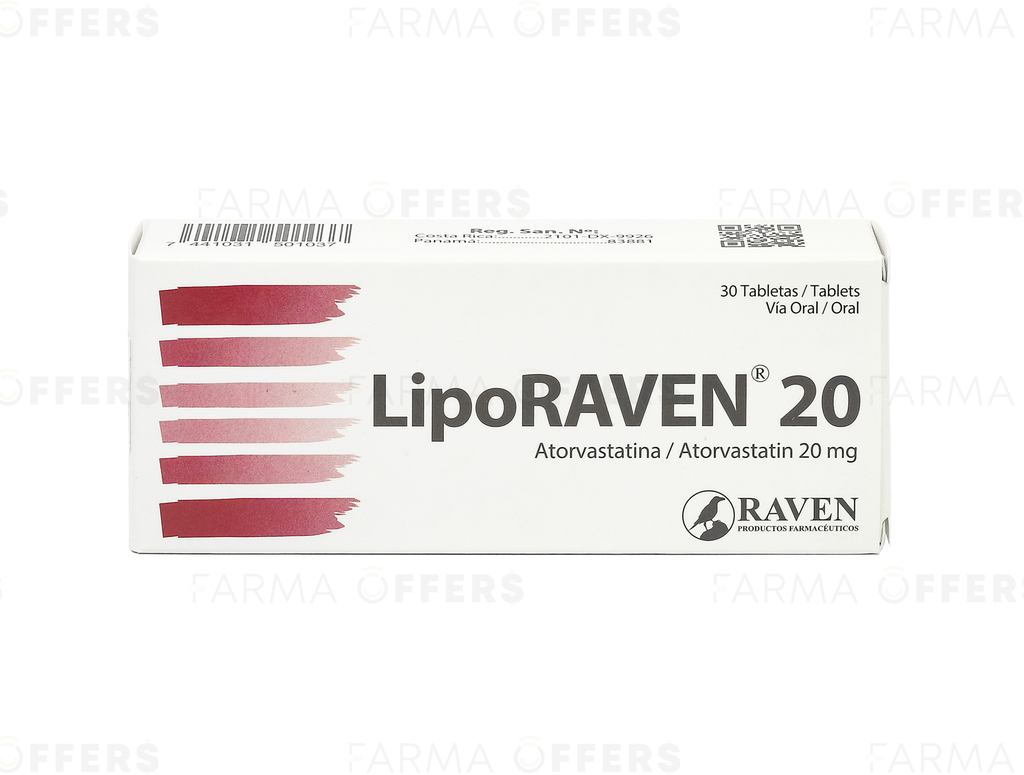 LIPORAVEN TABL 20mg, 1 de 30 | Farmaoffers