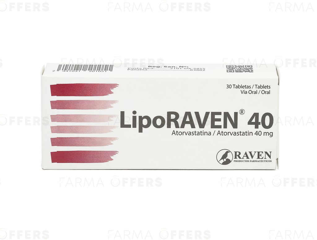 LIPORAVEN TABL 40mg, 1 de 30 | Farmaoffers