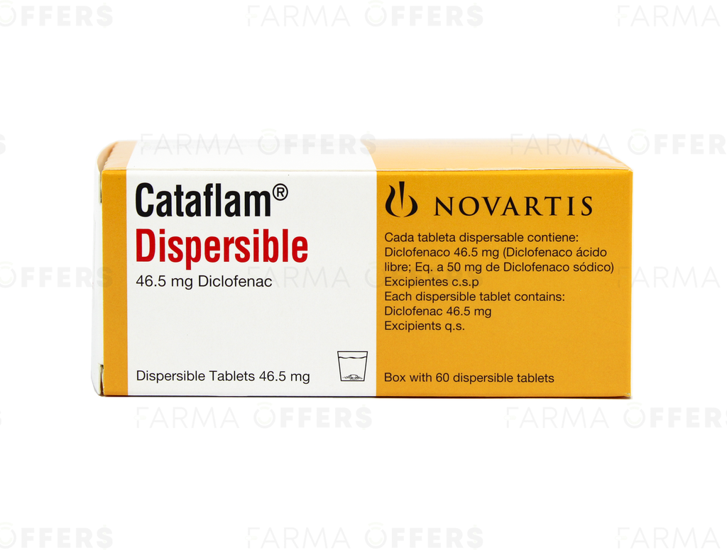 CATAFLAM TABL DISPERS 46.5MG, 1 de 60 | Farmaoffers