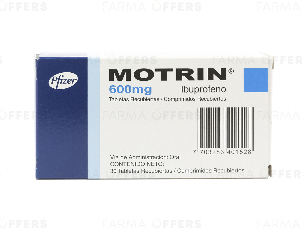 MOTRIN GRAG. 600MG, 1 de 30 | Farmaoffers