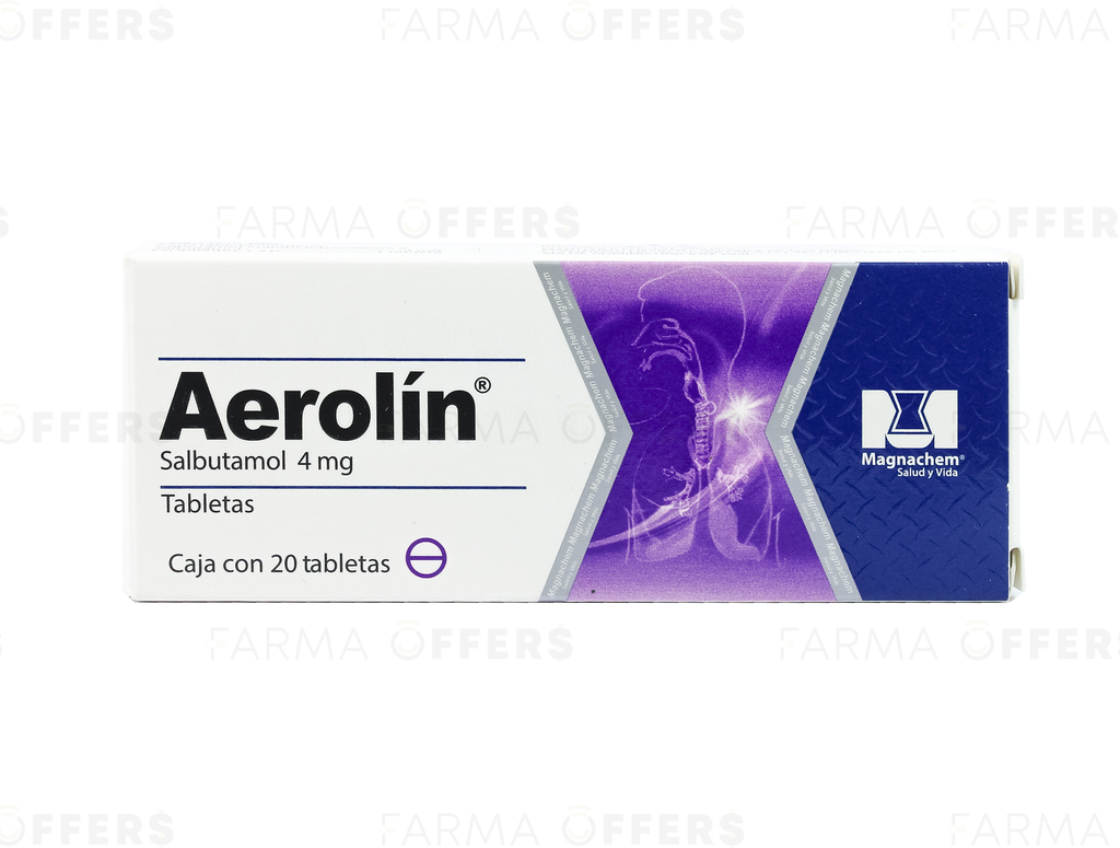 AEROLIN TABL 4.00MG, 1 de 20 | Farmaoffers