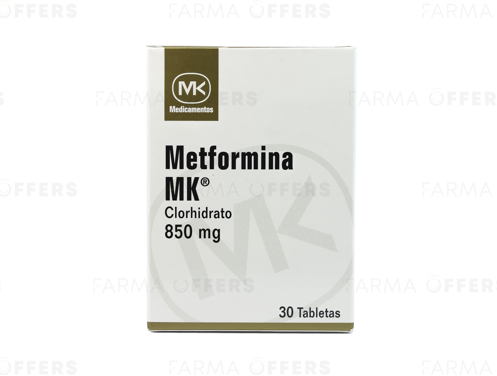 METFORMINA MK TABL RECUBIE 850MG, 1 de 30 | Farmaoffers