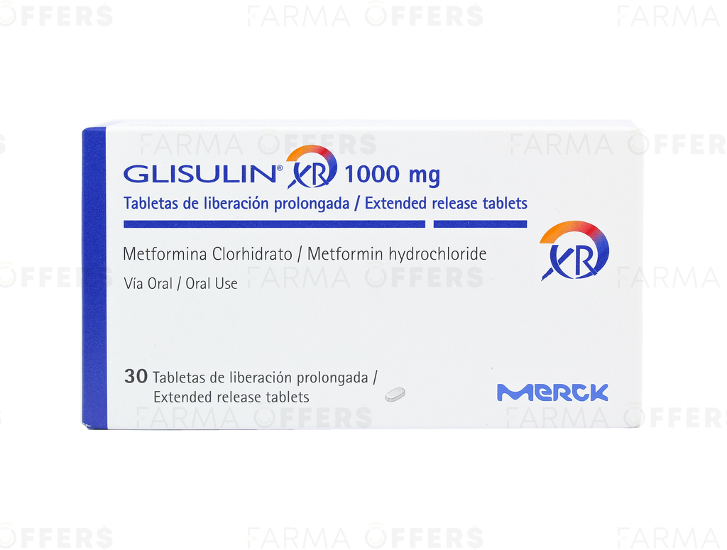 GLISULIN XR TABL XR 1.00G, 1 de 30 | Farmaoffers