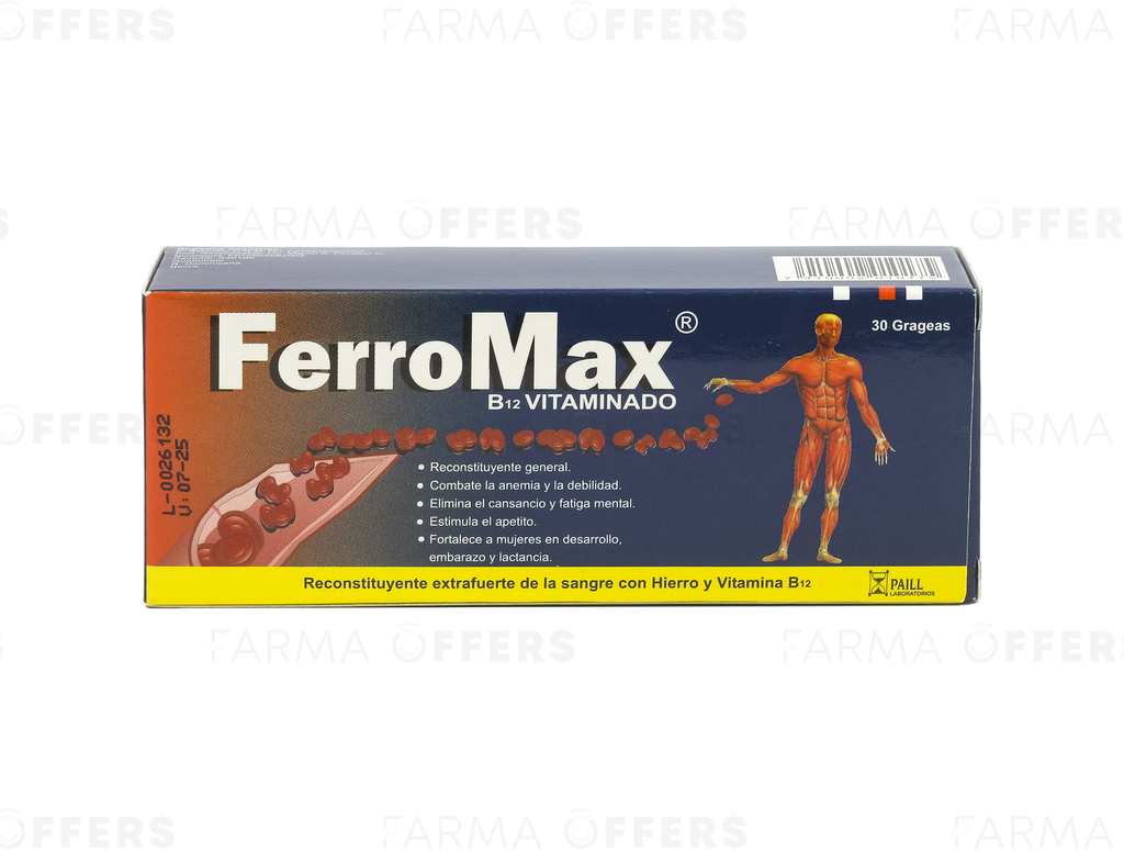 FERROMAX B-12, 1 de 30 CAPS | Farmaoffers