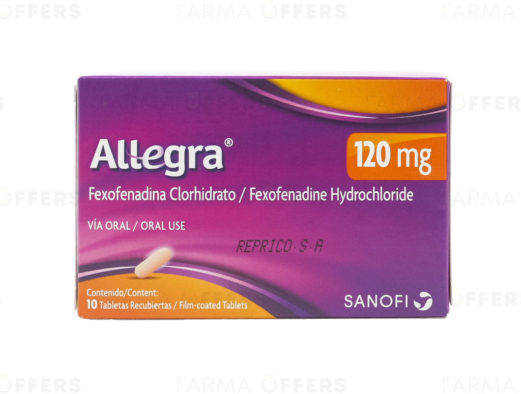 ALLEGRA 120MG, 1 de 10 CAPS | Farmaoffers