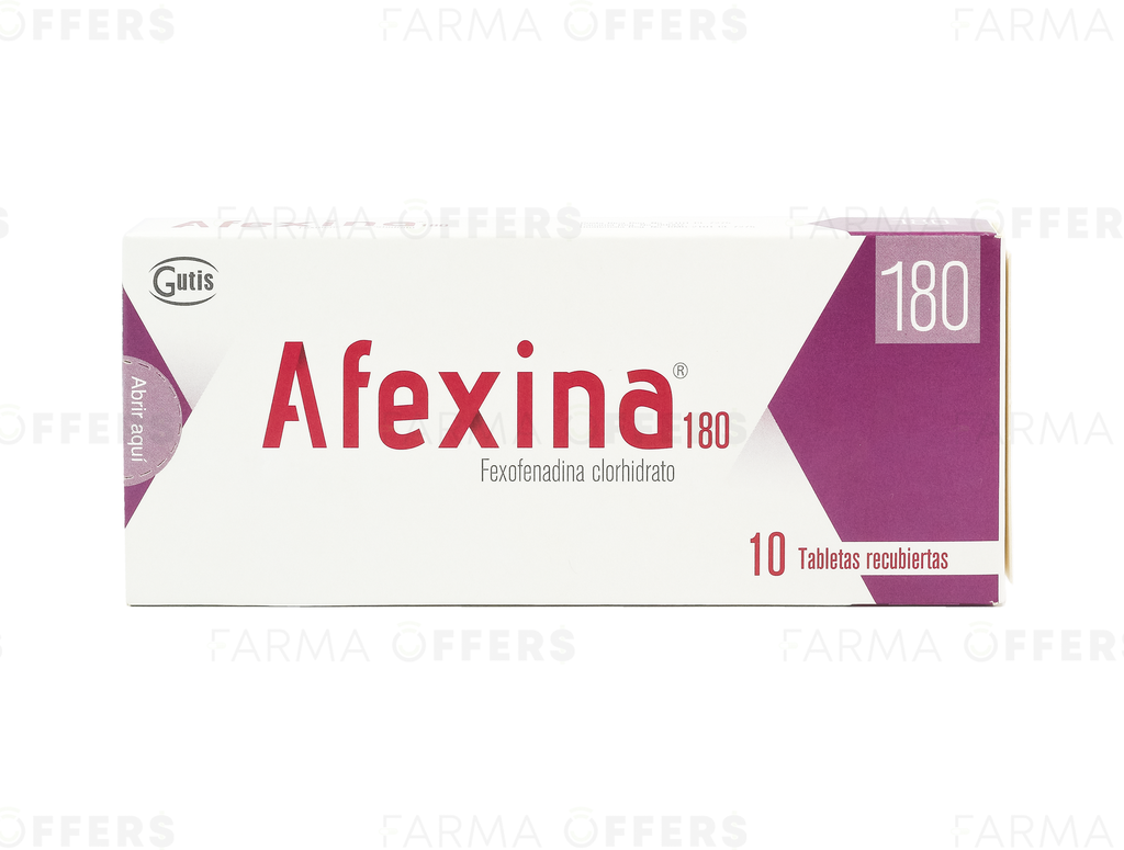 AFEXINA TABL 180MG, 1 de 10 | Farmaoffers